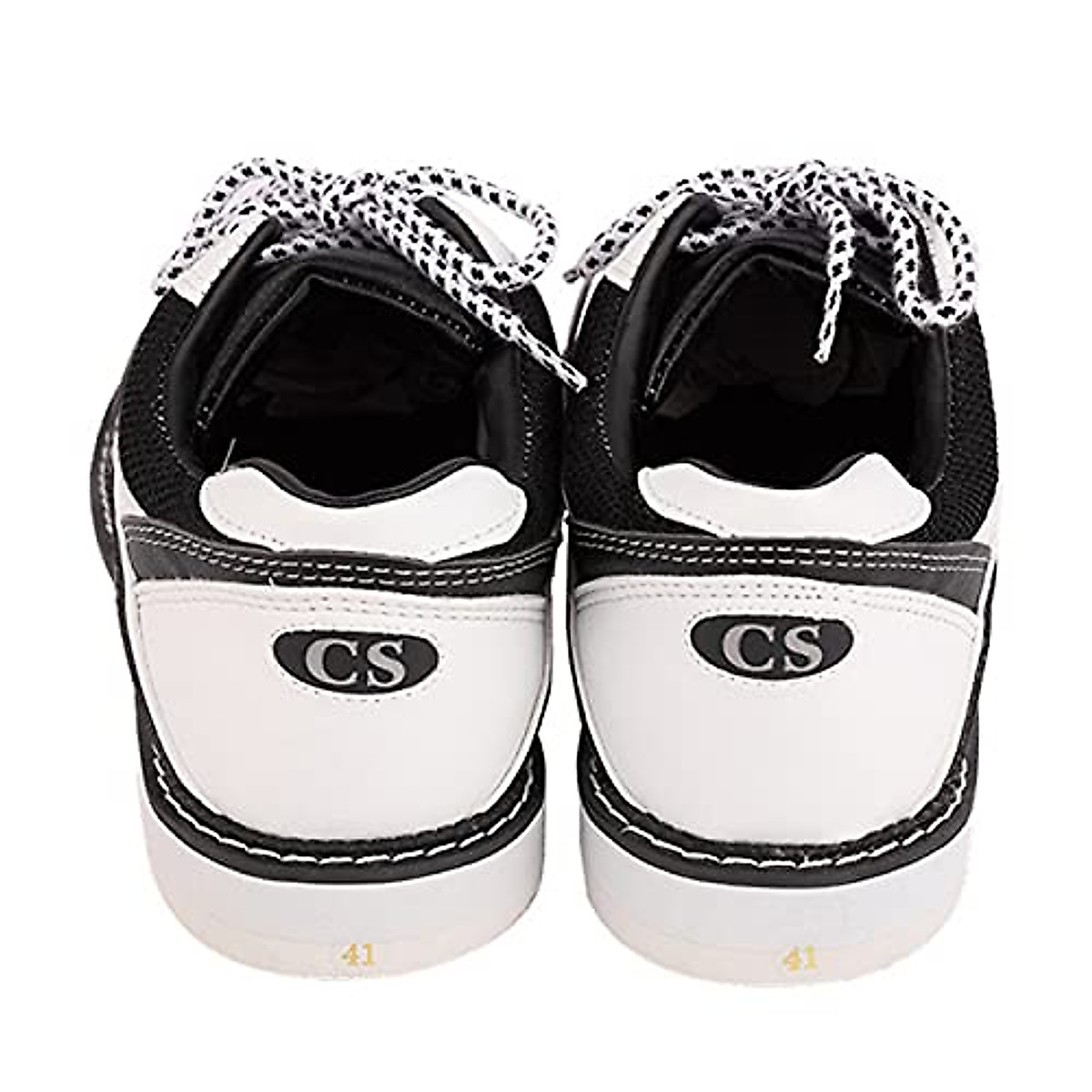 DAMANDO Mens Bowling Shoes, Lightweight Bowling Sport Trainers for Female Leather Lawn Bowls Shoes with Sliding Soles,White,8