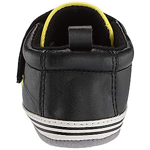 RO + ME by Robeez Baby Boy Crib Shoes Boys Infant Athletic Sneaker, Jake Black, 6-12 Months