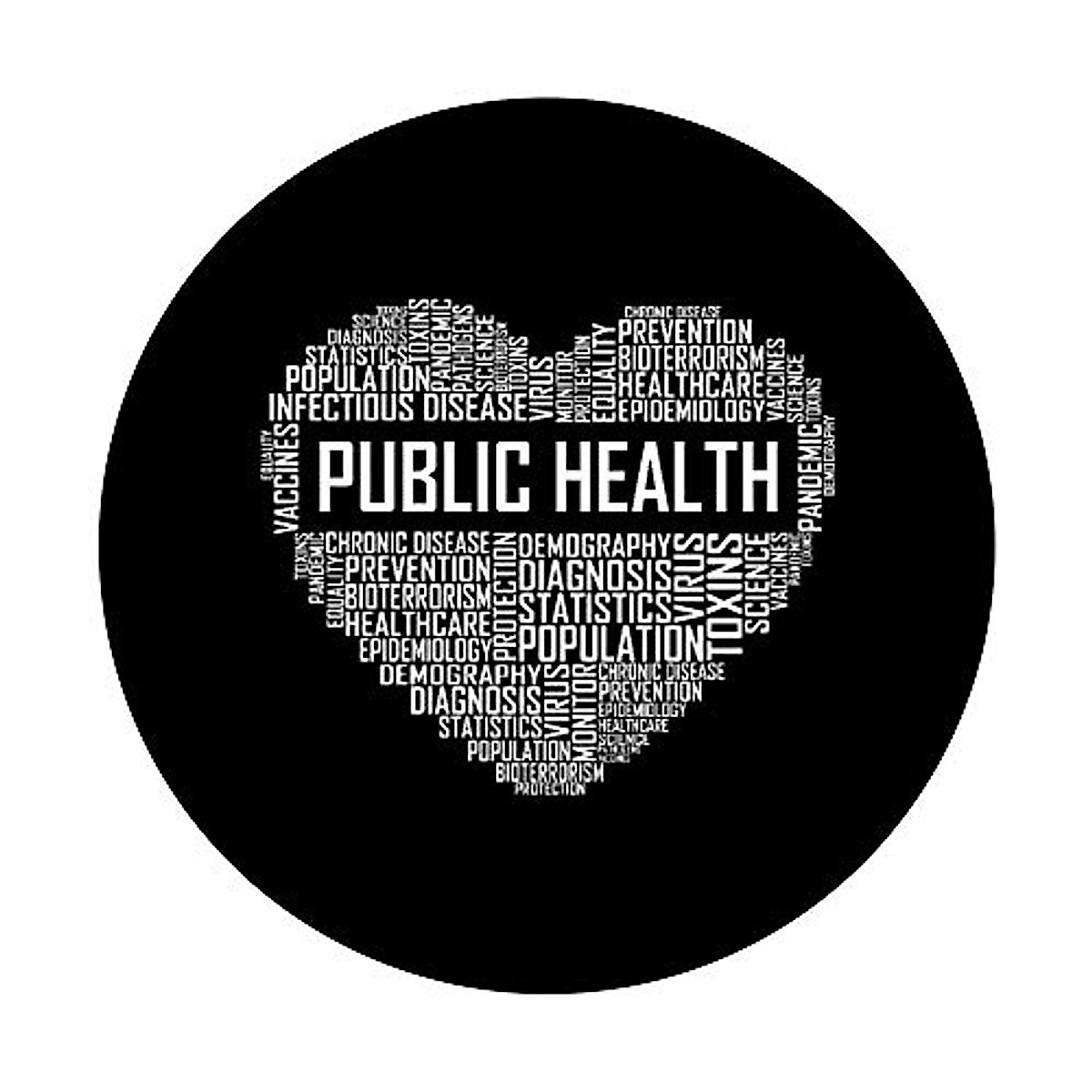 Public Health Heart Gift Healthcare Worker Epidemiologist PopSockets PopGrip: Swappable Grip for Phones & Tablets