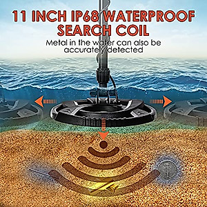 Professional Gold Detector for Adults Waterproof - Higher Accuracy Metal Detectors Lightweight 11" Coil Metales Silver Coil Finder Pinpoint Notch Detecting - SUFFLA SMD02A Camouflage Orange