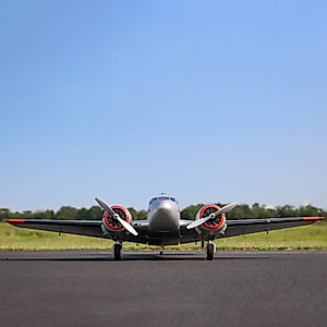 E-flite RC Airplane Beechcraft D18 1.5m BNF Basic Transmitter Battery and Charger Not Included EFL106250