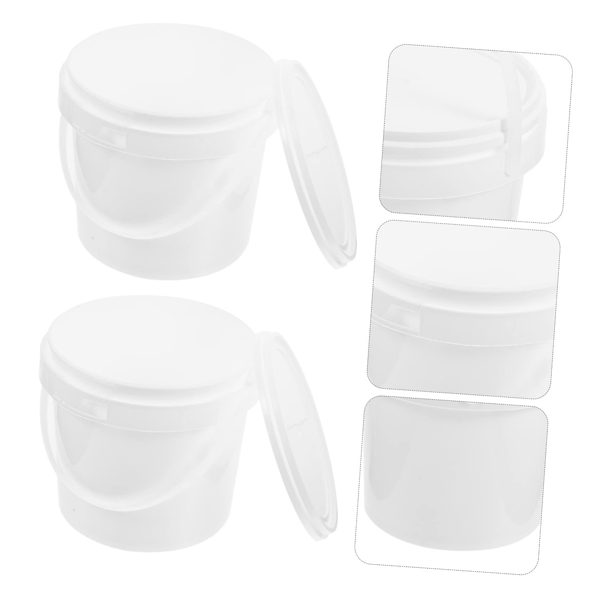 Alipis 2pcs Storage Bucket Containers with Lids Storage Bins Toys Bathtub Plastic Ice Buckets White Storage Bin Plastic Water Bucket White Plastic Water Bucket Liquid Holder Child Pp