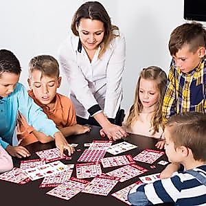 Officygnet Valentine's Day Bingo Game Cards, 32 Players for Kids Party Card Games, School Classroom Group Games, Family Activity, Valentines Party Favors Supplies