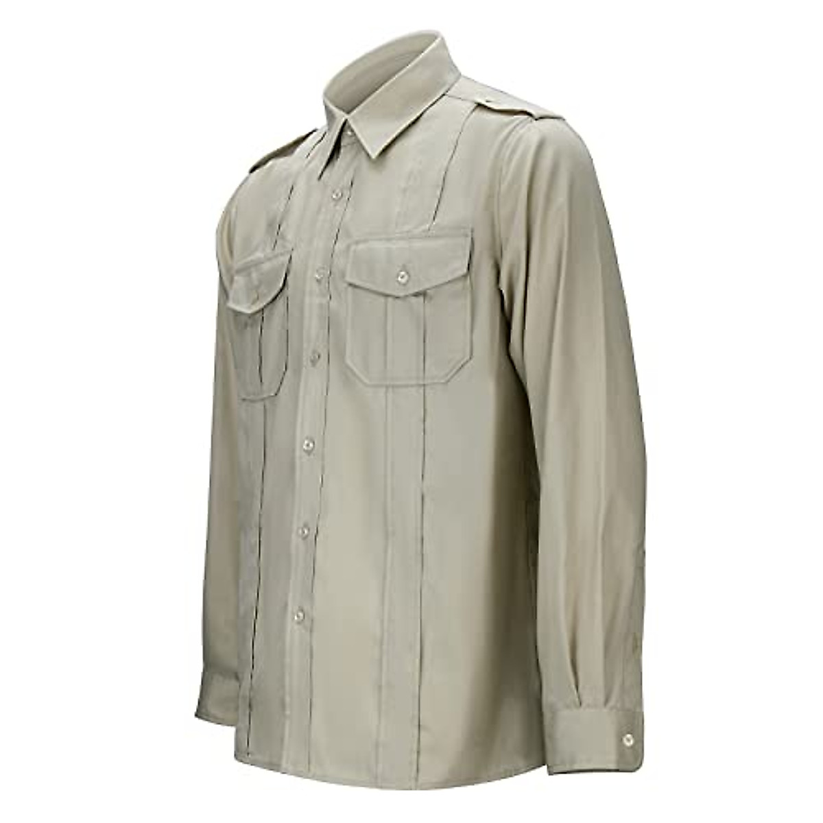 NIHONCOS Mens Shirt Jones Jr. Shirt Raiders Safari Costume Dr. Henry Tops with Pockets Halloween Cosplay Hiking Outfit (XX-Large)