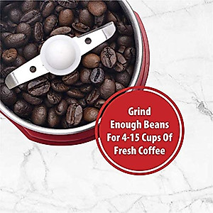 Wirsh Coffee Grinder-Electric Coffee Grinder with Stainless Steel Blades, Coffee and Spice Grinder with Powerful Motor and 4.2oz. Large Capacity for Coffee Beans,Herbs,Spices, Peanuts,Grains and More