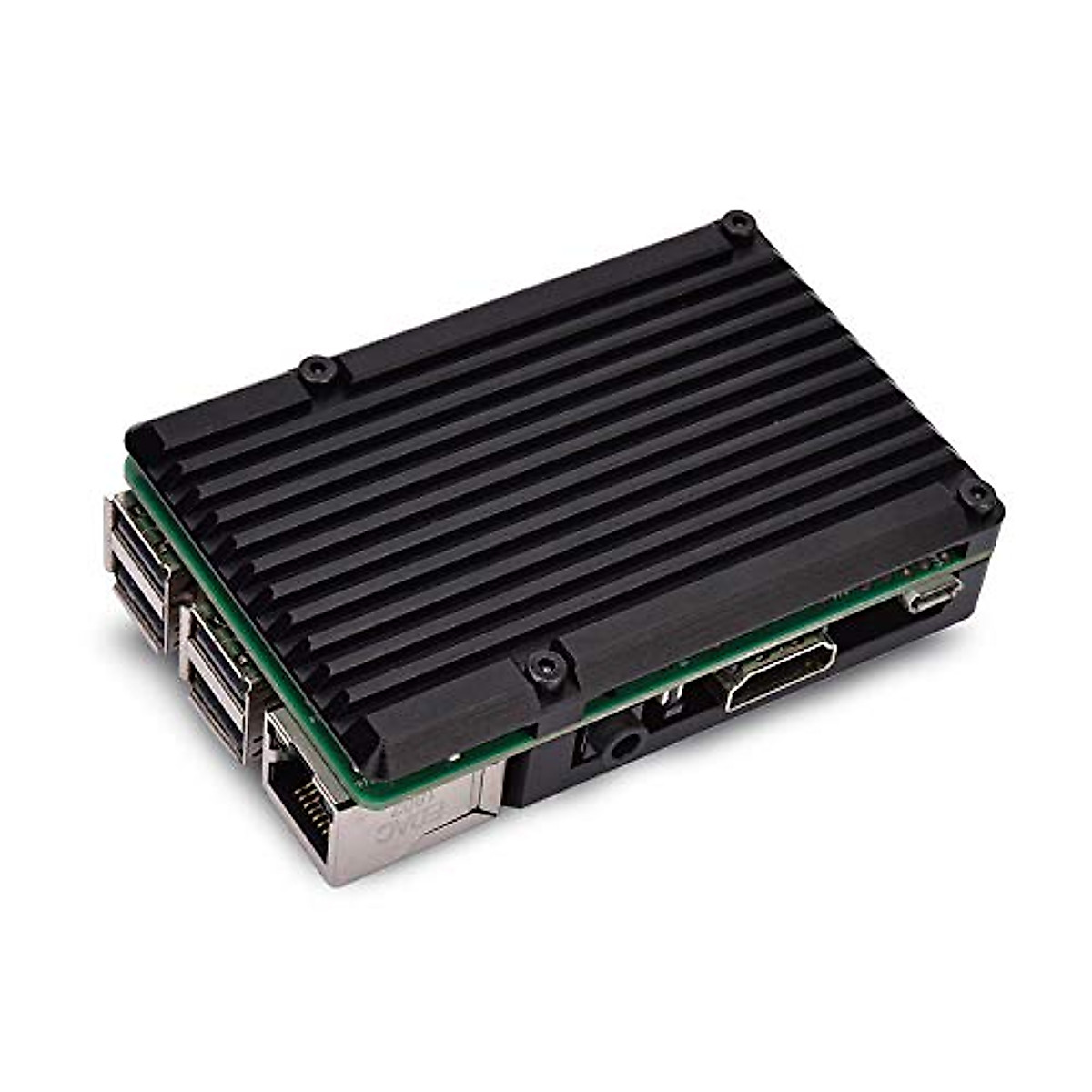 ZkeeShop Aluminum Case Alloy Armor with Cooling Heatsink Compatible for Raspberry Pi 3 Model B，Pi 3 B+，Pi 2 Model B(Not Include Raspberry Pi Board) (Without Fan)