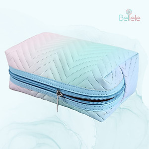 Zipper Travel Cosmetic Bag - Gradient Blue BELLELE (Blue)