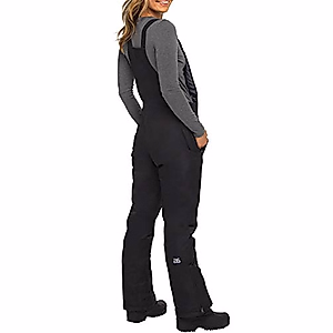 Arctix Women's Essential Insulated Bib Overalls, Black, Large Short
