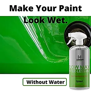 Glow Maxx Waterless Car Wash, Cleans and Protects, Hydrates And Lubricates Paint To Reduce Scratching, Leaves a great shine, Saves water. Extremely Hydrophobic,Wash your car anywhere quickly. 32oz
