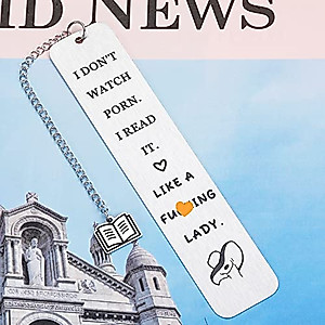 Bookmarks for Women Book Lover Bookish Book Marker with Chain for Birthday Christmas Gifts Female Friends BFF Her Spicy Reader Bookworms Reading Present Book Club Gifts