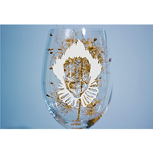 Hat Shark We All Float Down Here Horror Movie Clown - Laser Engraved Stemless Wine Glasses