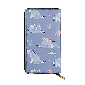 Celeriuy Leather Wallet,Printed Women'S Zipper Wallet, Men'S Card Holder Multifunctional Wallet Black One Size 10691 10691