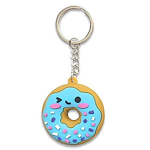 Kipp Brothers Donut Soft Rubber Keychains - Pack of 12, Aprox. 2'' x 2'' (KP4377)