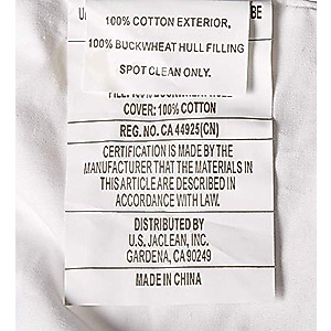 Daiwa Felicity 100% Natural Premium Buckwheat Sobakawa Pillow with Pillow Protective Cover (2 Pack)