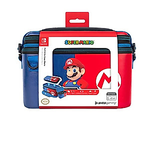 PDP Gaming Officially Licensed Switch Pull-N-Go Travel Case - Mario - Semi-Hardshell Protection - Protective PU Leather - Holds 14 Games & Controller - Works with Switch OLED & Lite - Perfect for Kids