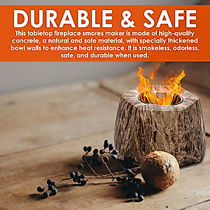 Tabletop Rubbing Alcohol Fireplace Indoor Outdoor Fire Pit Portable Fire Concrete Bowl Pot Fireplace