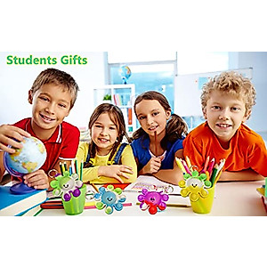 30 Packs Octopus Push Fidget Bubble Bulk Mini Pop Keychain Fidget for Teens and Kids,Halloween Party Favors，Birthday Supplies and Classroom Student Prizes Gift