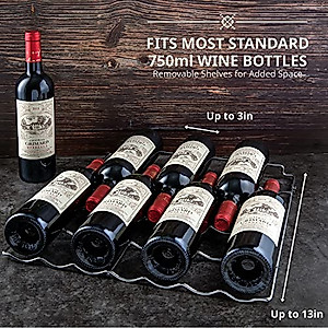 Ivation 51 Bottle Compressor Wine Cooler Refrigerator with Wi-Fi Smart App Control Cooling System | Large Freestanding Wine Cellar Fridge For Red White Champagne or Sparkling, Black Glass Door & Lock