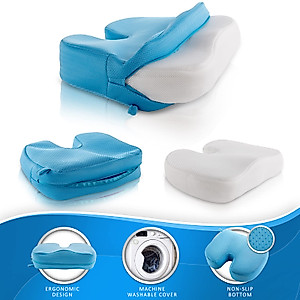 Joe & JoseRin Weighted Hot Tub Booster Seat, 15 x 12 x 5 Inches - 3D Air Mesh Thick Soft Bath Seat with Non-Slip Micro Dot Bottom and 5 Weighted Sections - Quick Dry Bath Accessories