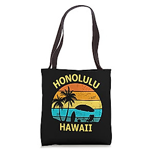 Travel Honolulu Hawaii Vacation Souvenir Hawaiian Tote Bag