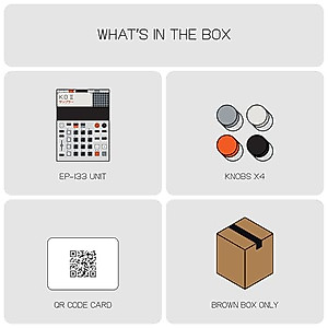 teenage engineering EP–133 K.O. II sampler, drum machine and sequencer with built-in microphone and effects (Renewed)