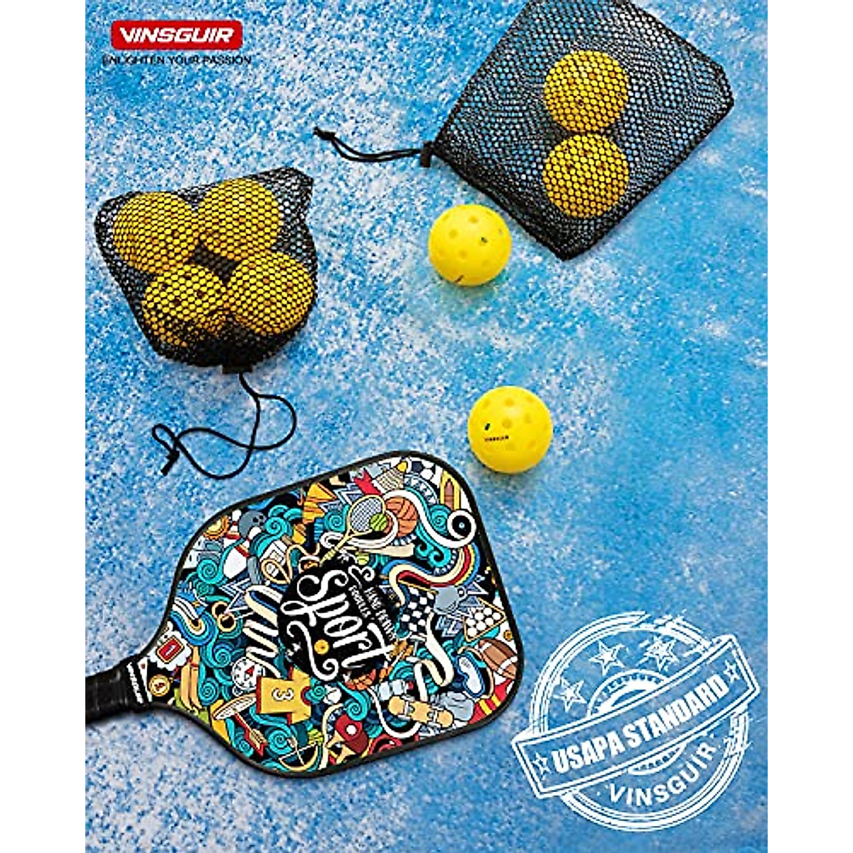 VINSGUIR Pickleball Balls 4 Pack