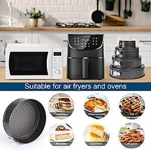 DAPIPIK Springform Pan set, 4/7/9/10 Inch Set of 4 Round Baking Pans,Cake Molds for Baking, Leakproof Bakeware Set with Removable Bottom