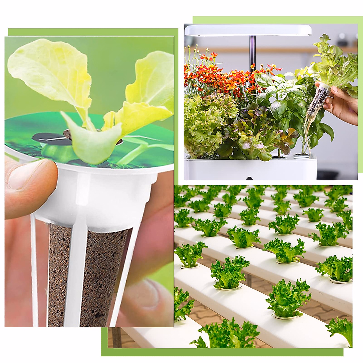 Ruzzut 120PCS Seed Pods Kit for Hydroponic Growing System,Hydroponics Garden Accessories for AeroGarden,Grow Anything Kit with 30 Grow Sponges for Indoor&Outdoor Seed Starting Supplies