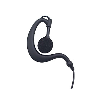 GoodQbuy 2 Pin G Shape Clip-Ear Headset Earpiece is Compatible with Motorola Two Way Radio Devices CP200 CP200D CP185 DTR650 PR400 EP450 CLS1110 CLS1410 CLS1450 CLS DLR DTR RDX RDU RDV RMU (10 Pack)
