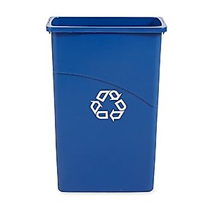 Rubbermaid Slim Jim Waste Container, 87 L - Blue