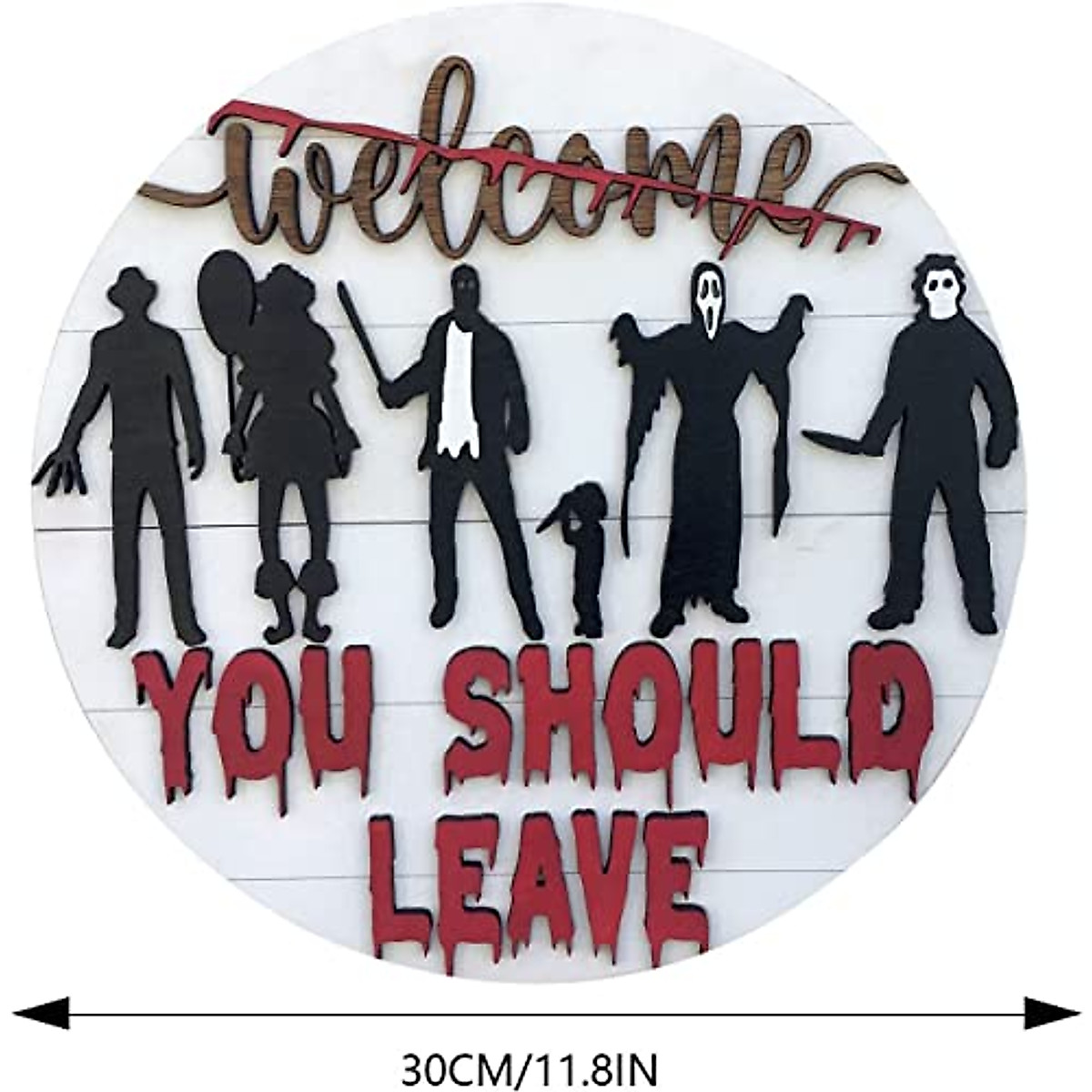 Spooky 3D Halloween Welcome Sign for Front Doors | Horror Home Decor