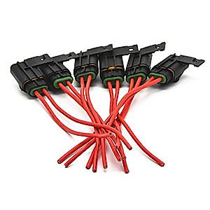 Automotive/Marine Weatherproof Blade Style ATO/ATC Fuse Holder with Cover, 12 AWG, 30A, 6 Pack