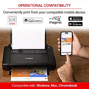 Canon Pixma TR150 Wireless Mobile Printer with Airprint and Cloud Compatible, Black