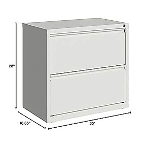Hirsh 30-in Wide HL10000 Series 2 Drawer Metal Lateral File Cabinet White