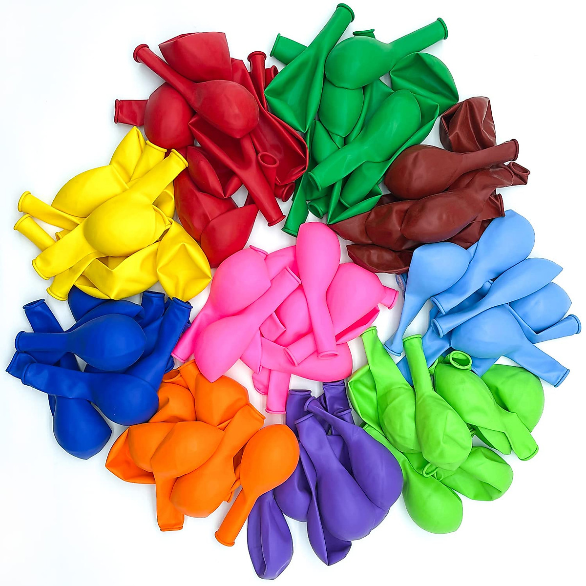 Yeunmu100 PCS Balloons Assorted Colors（Inside 10 Colors-10 Per Color), Thicken Balloons, 12 Inch Balloons Bulk, Suitable for Birthday, Family Party, Graduation, Wedding