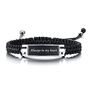 Cremation Memorial Urn Bracelet,Stainless Steel Cremation Manmade Braided Urn Bracelet Keepsake Urn Bracelet for Ashes, Free Fill Kit