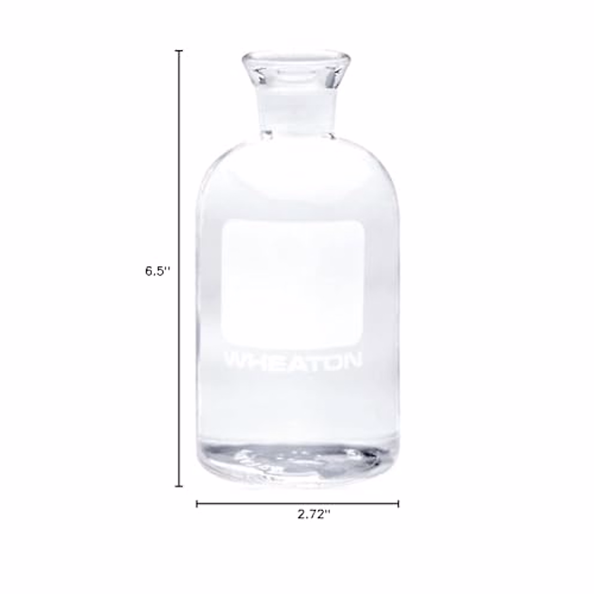 Wheaton 227497-00G BOD Bottle, 3000mL, Pennyhead Stopper, Unnumbered, 69mm Diameter x 165mm Height (Case Of 24)