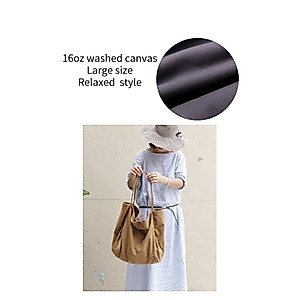 Jeelow Canvas Tote Handbag Shoulder Bag Purse Lightweight Yoga Shopping Travel For Men Women (Grey Purple Oversize)