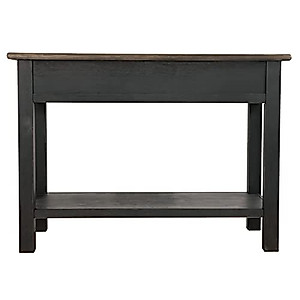 Signature Design by Ashley Tyler Creek Modern Farmhouse Sofa Table, Brown & Black