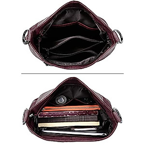 YALUXE Genuine Leather Shoulder Bag Stylish Womens Crossbody Travel Top-Handle