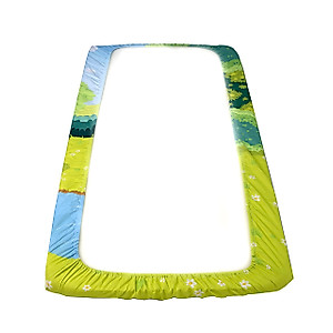 Baby Fitted Crib Sheet Bedding for Girls and Boys 2 Pack in Animal Print Nursery Fitted Standard Baby/Toddler Mattress Sheets (Jungle & Dinosaurs)