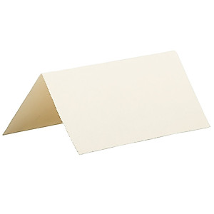 JAM PAPER Printable Place Cards - 3 3/4 x 1 3/4 - Ivory - 12/Pack