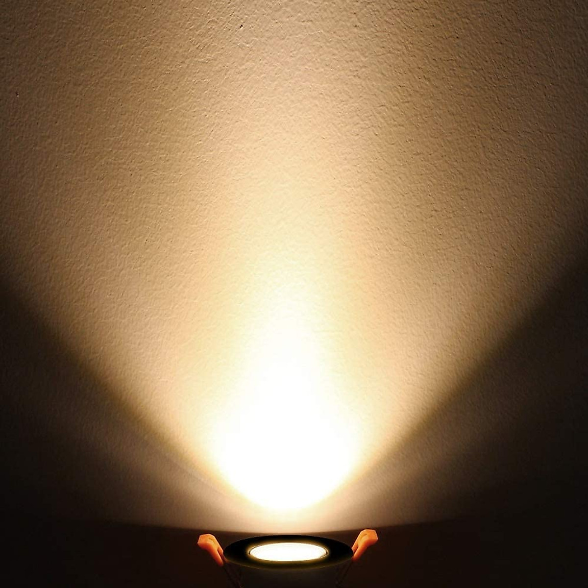 inShareplus 2 Inch LED Downlight, 3W Recessed Lighting 220LM COB Dimmable, 3000K Warm White, CRI80, Black Trim, LED Ceiling Lights with LED Driver, 12 Pack