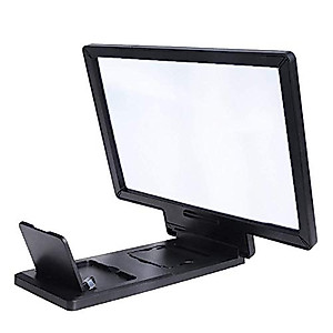 Tipbee Screen Magnifier, 3D HD Movie Amplifier with Foldable Holder Stand for All Smartphones (Black)