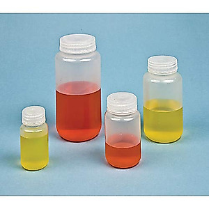 United Scientific™ 33409, Laboratory Grade 500mL HDPE Wide Mouth Reagent Bottle, Designed for Laboratories, Classrooms, or Storage at Home, 500ml (16oz) Capacity, Pack of 12