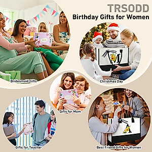 TRSODD Birthday Gifts for Women w Makeup Bag, Christmas Sunflower Gifts for Women, Can-vas Tote Bag for Women, Personalized Customized Bride Wedding Mom Gifts, Beach Bag w Inner Pocket Card Gift Box B