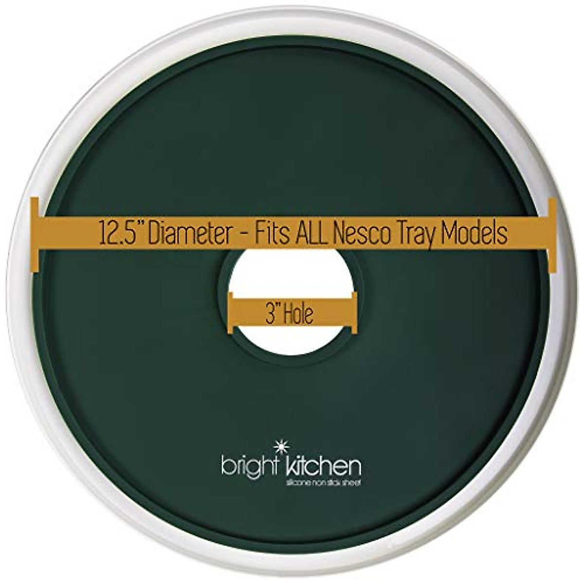 2 Fruit Leather Silicone Dehydrator Sheets with EDGES - NON-Toxic for Nesco Round Dehydrators Lip Mold Hold Batter Liquid Fruit Roll Up Fruit Leather Circle ReUsable Flexible Non Stic