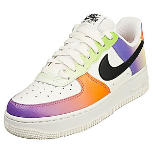 Nike Air Force 1 Low Womens '07 Multicolor Tie Dye Size 6.5, Summit White/Black
