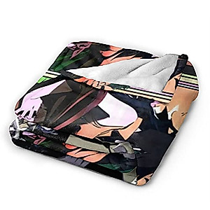 Cowboy Anime Bebop Blanket Throw Blankets Ultra Soft Flannel Lightweight Throws for Couch, Bed, Plush Fuzzy Flannel Microfiber Warm Thermal Blanket All Seasons Use 80"x60"