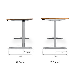 UPLIFT Desk Walnut Laminate (60 x 30 inch) Standing Desk 2-Leg V2 Adjustable Stand Up C-Frame (Gray), Advanced Keypad, Wire Grommets, Wire Tray, Rocker Board